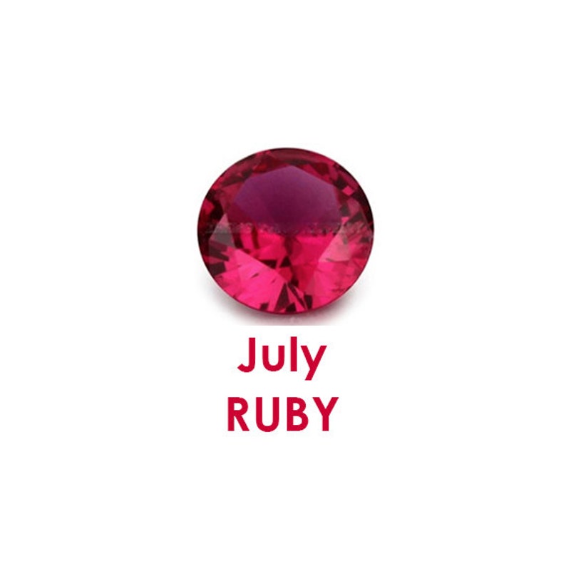 Birthstones July Ruby CZ - Etsy