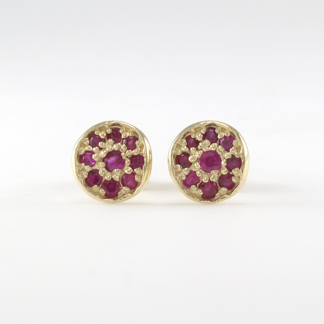 Ruby Stud Earrings, Studs Earrings, Small Earrings, Ruby Earrings ...