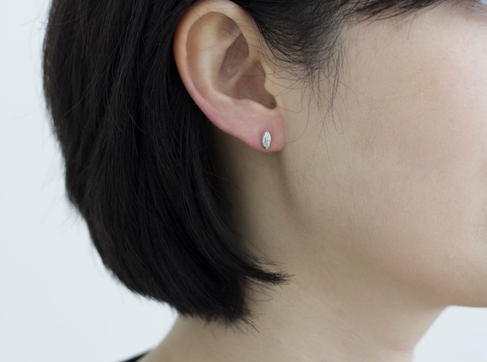 Simple Diamond Stud Earrings 14K Solid Gold 14K Tiny Studs | Etsy