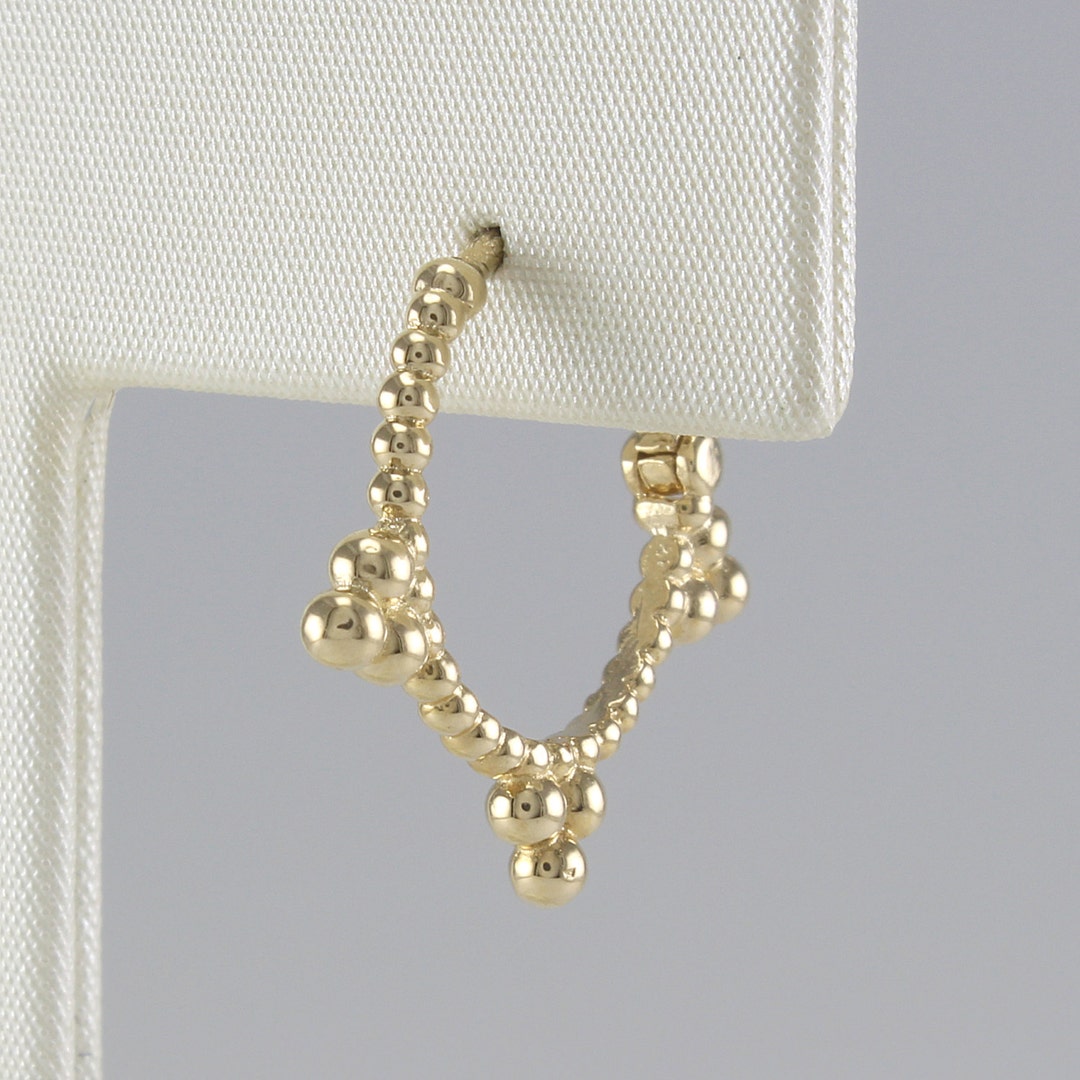 Gold Huggie Hinged Hoop Earring 14K, Huggie Hoop, Gold Huggie, Small ...
