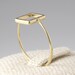 14K Solid Gold Simple Ring 14K Gold Geometric Ring 14K Gold - Etsy