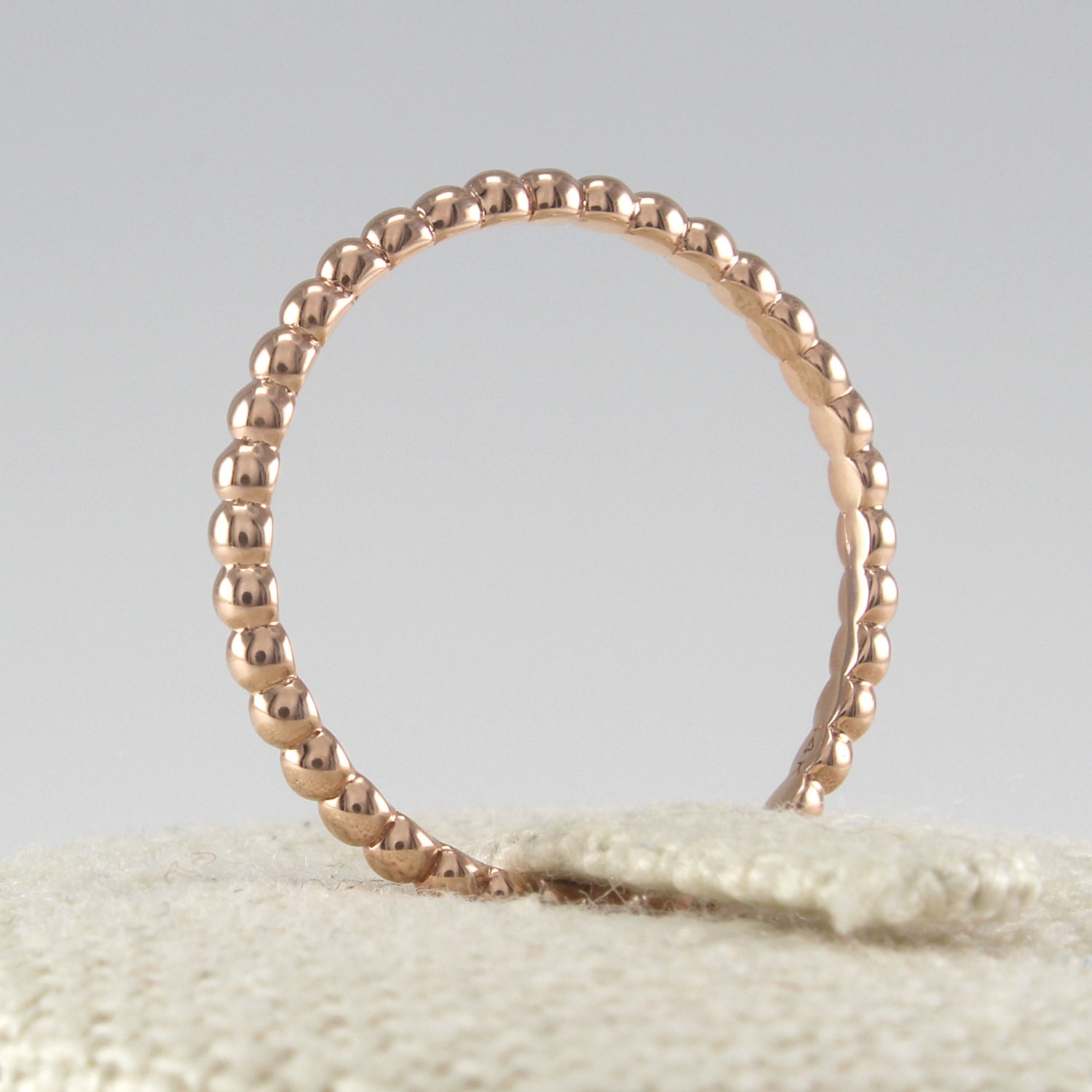 14K Solid Gold Dot Ring, 14K Gold Stacking Ring, 14K Gold Thin Ring ...