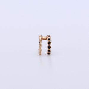 14K Gold Double Wire Ear Cuff Earring, 14K Gold Ear Cuff Earring, Conch ...