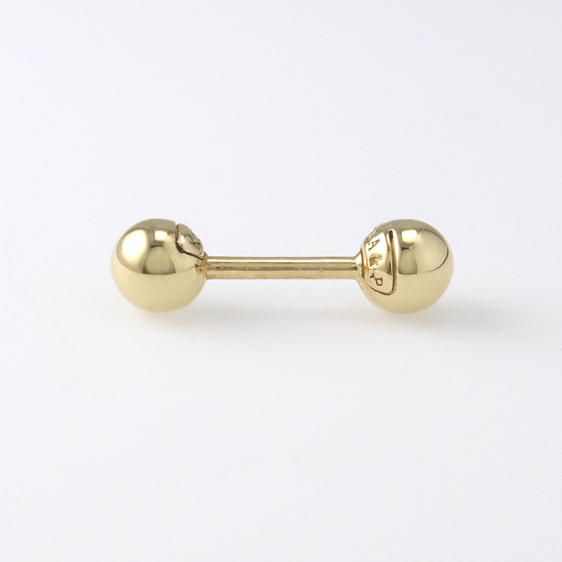 14K Solid Gold Ball Stud 4mm, 14K Barbell Earring, Cartilage, Tragus ...