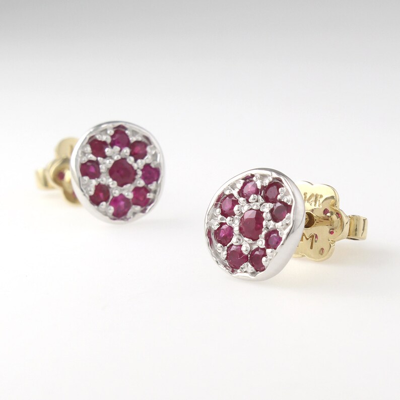 Ruby Stud Earrings, Studs Earrings, Small Earrings, Ruby Earrings ...