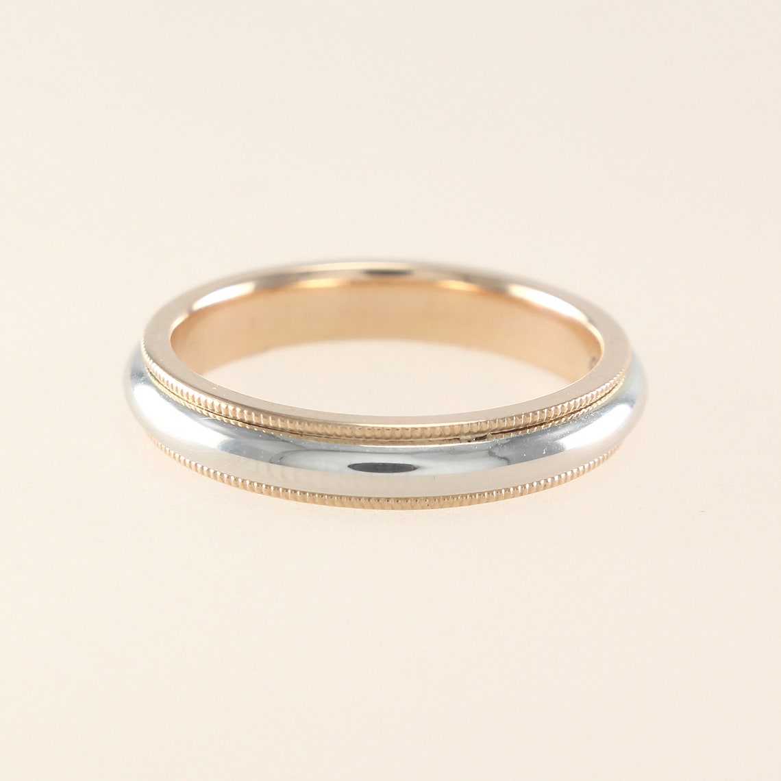 Milgrain Wedding Band Ring 14k Gold 5mm | Etsy