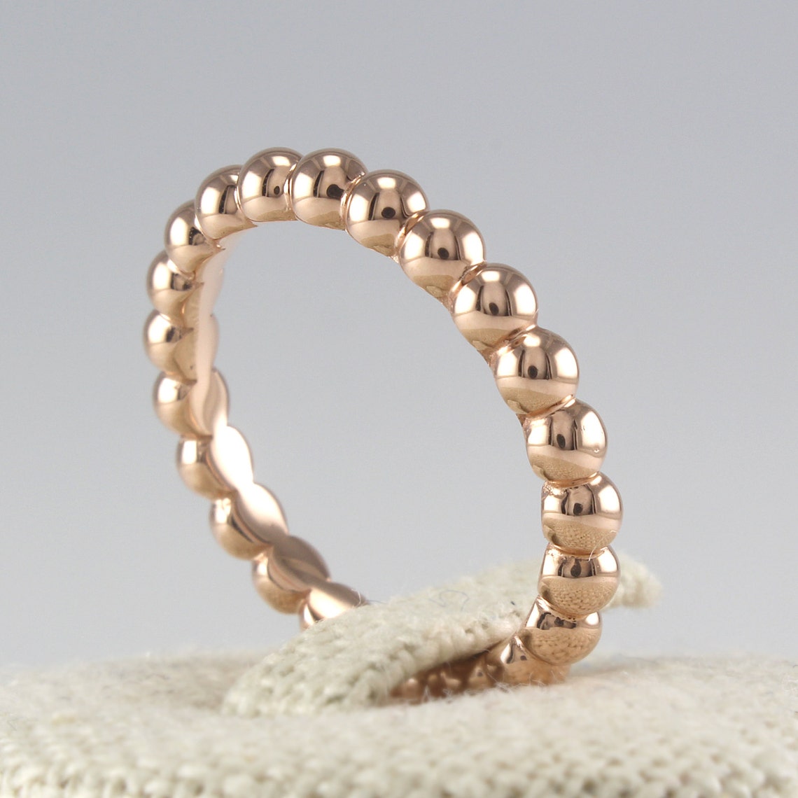 14K Solid Gold Dot Ring, 14K Gold Stacking Ring, 14K Gold Thin Ring ...