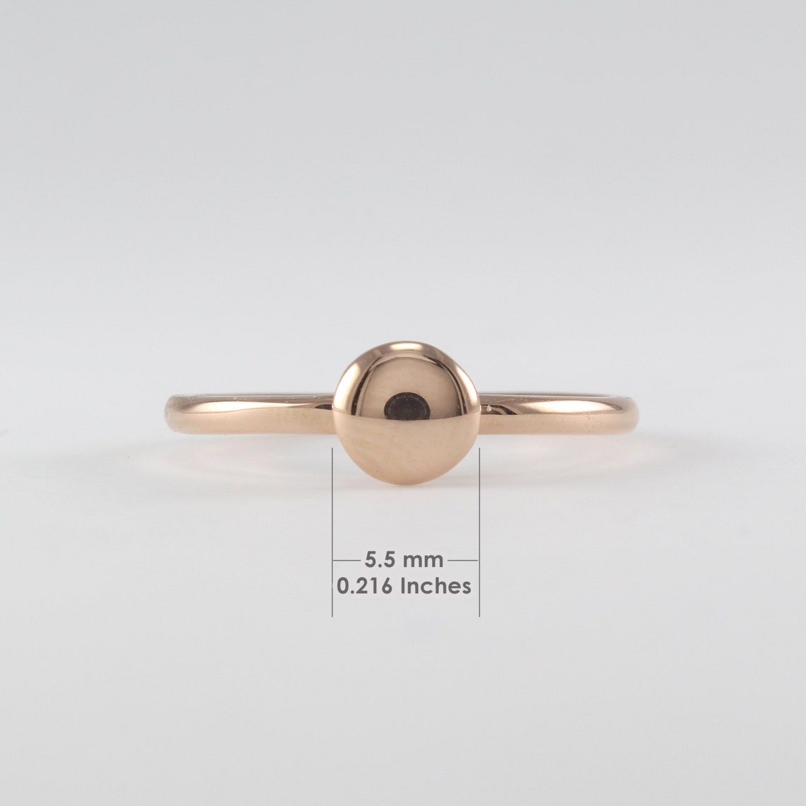 14K Gold Circle Ring 14K Solid Gold Simple Ring 14K Coin - Etsy