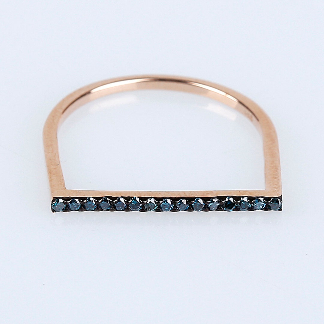 Blue Diamond Wedding Band, Diamond Band, Blue Diamond Band, Engagement ...