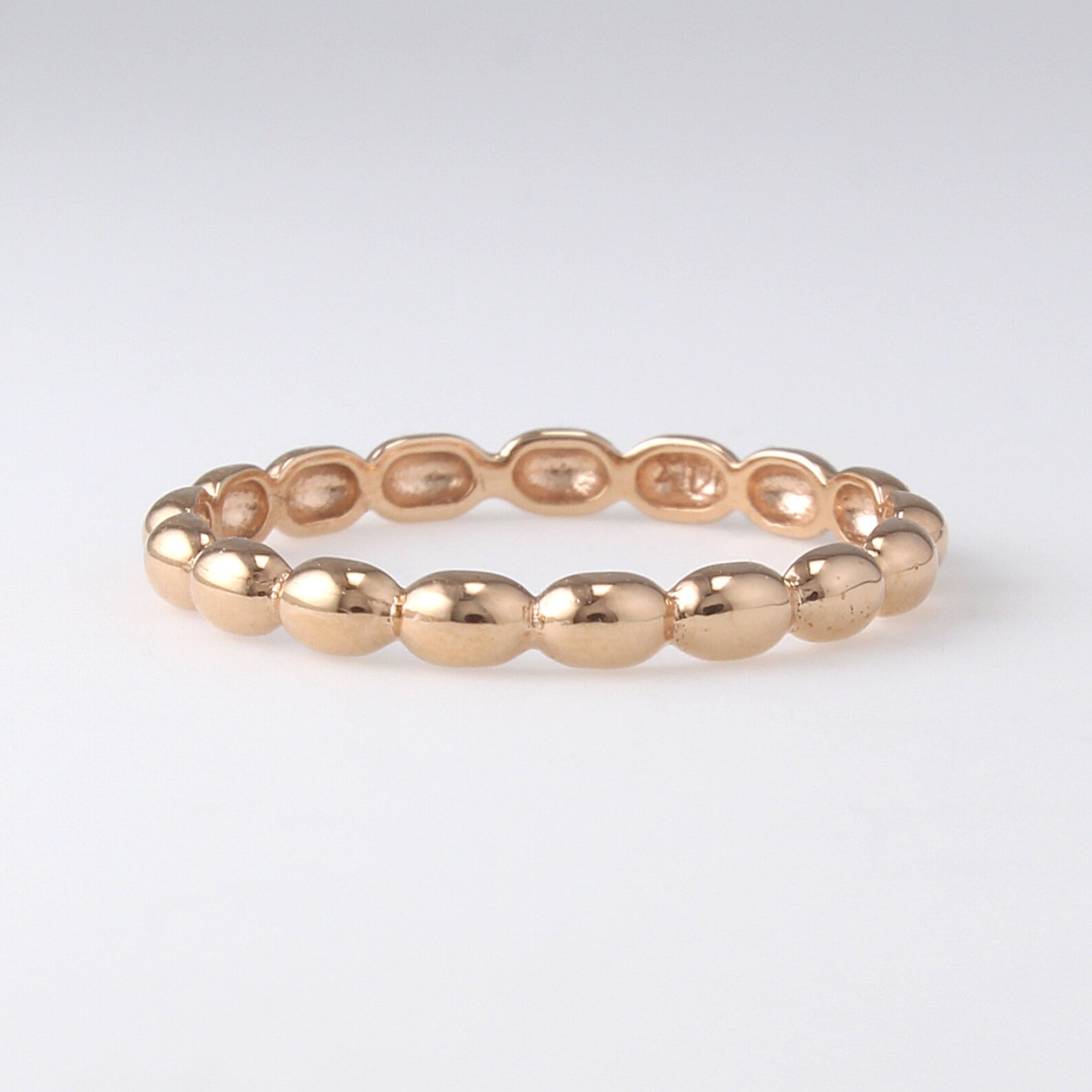 14K Solid Gold Dot Ring, 14K Gold Stacking Ring, 14K Gold Thin Ring ...