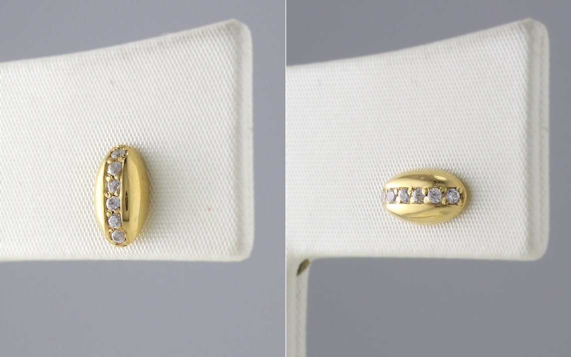 Simple Diamond Stud Earrings 14K Solid Gold 14K Tiny Studs - Etsy