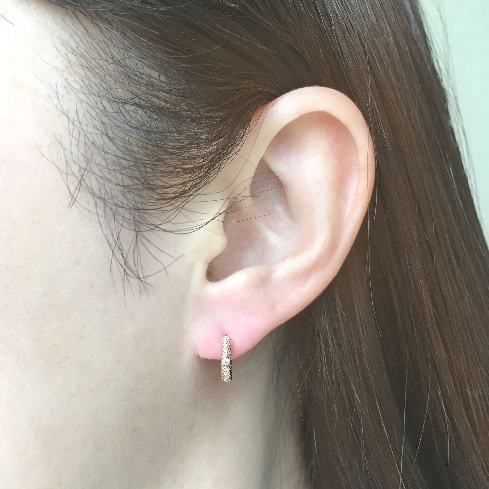 Huggie Hoops Diamond Gold Diamond Huggies Small Diamond - Etsy