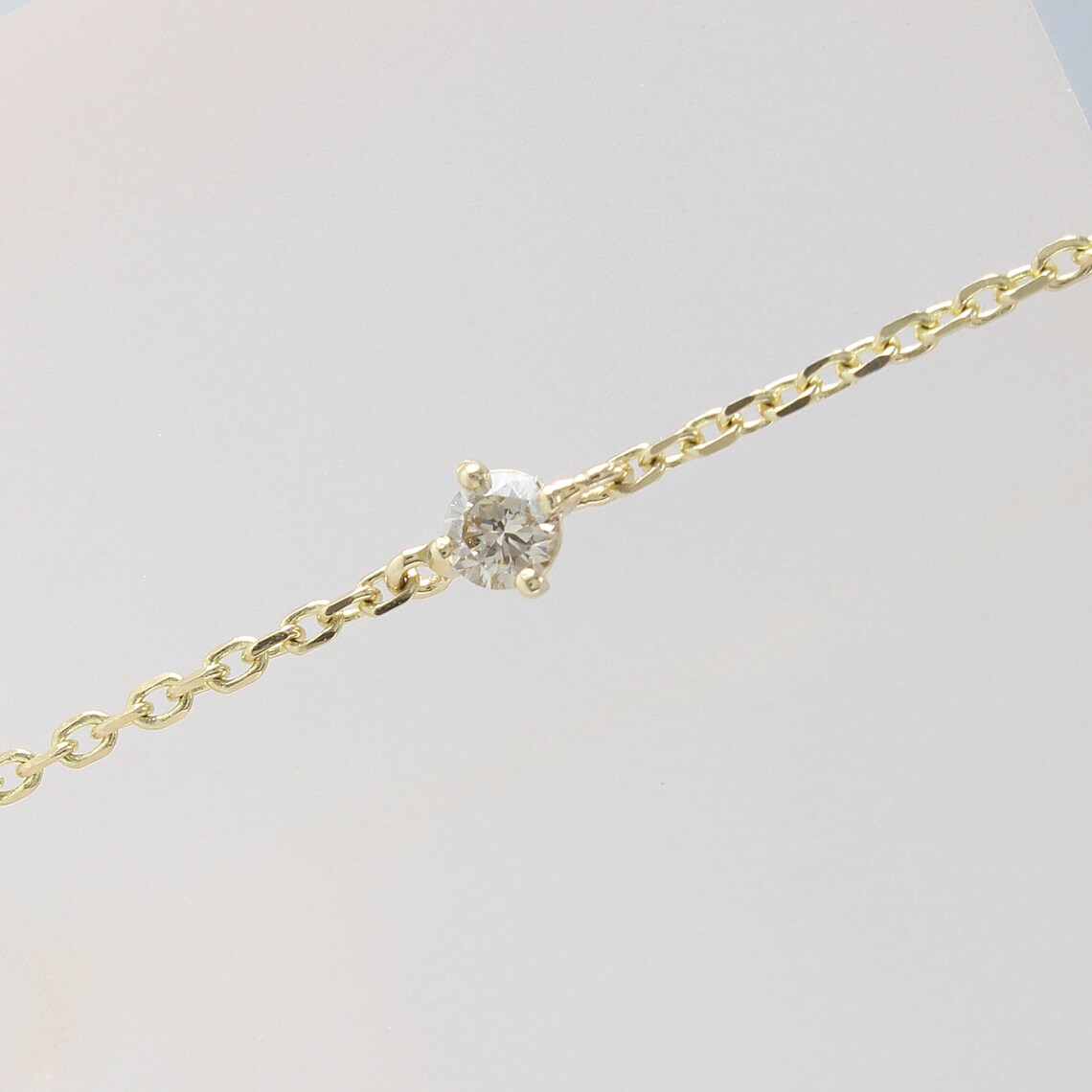 Diamond Bracelet Diamond Solitaire Bracelet Champagne - Etsy