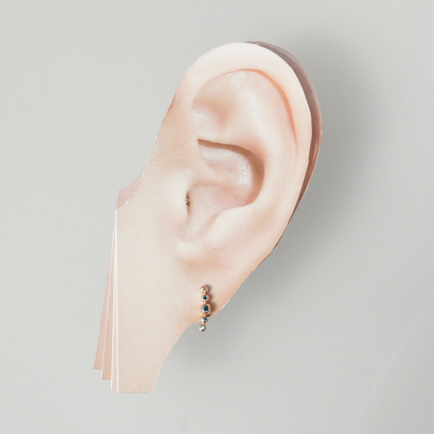 Diamond Bar Stud Earrings 14K Gold Diamond Earringsdiamond - Etsy