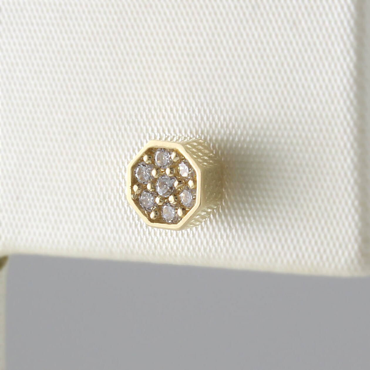 Octagon Stud 14K Gold, Cartilage, Tragus, Helix, Conch, Lobe, Piercing ...