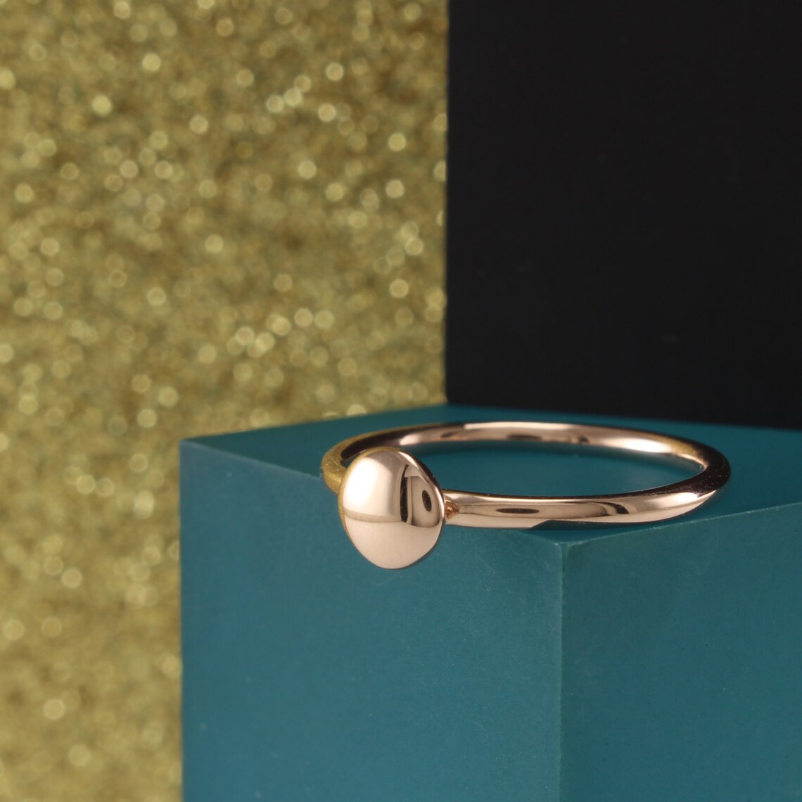14K Gold Circle Ring 14K Solid Gold Simple Ring 14K Coin - Etsy