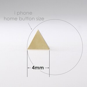 14K Solid Gold Triangle Stud, Cartilage, Tragus, Helix, Conch, Lobe ...