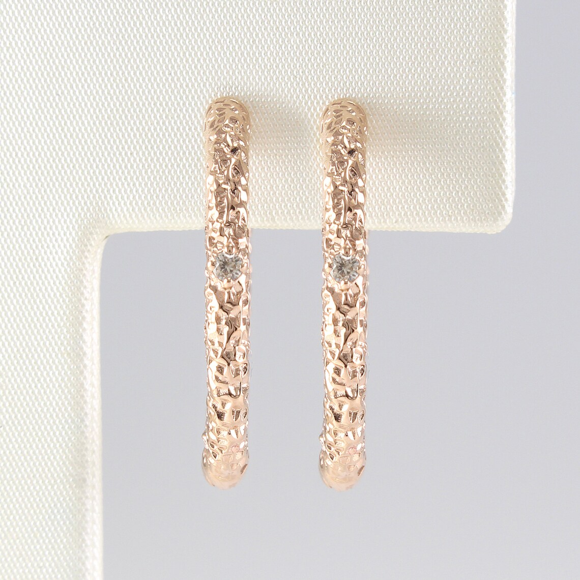 Huggie Hoops Diamond Gold Diamond Huggies Diamond Huggies | Etsy