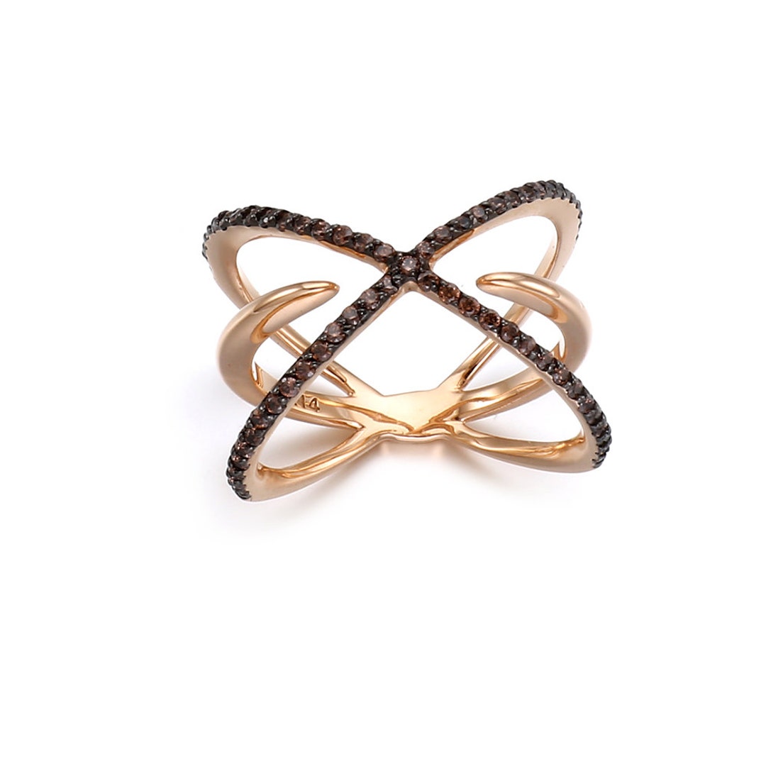 X Ring, Criss Cross Ring, X Ring Gold, Criss Cross Ring Gold, 14K Solid ...