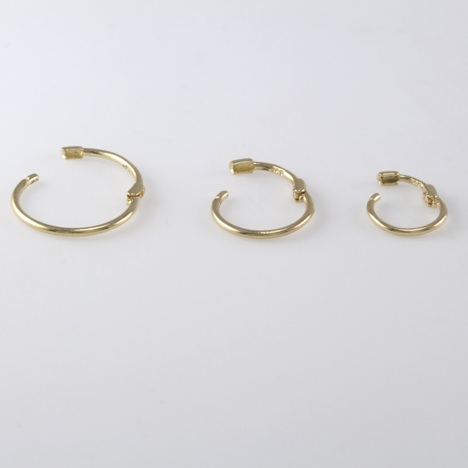 14K 8mm Solid Gold Huggie Hinged Hoop Earring Huggie Hoop - Etsy