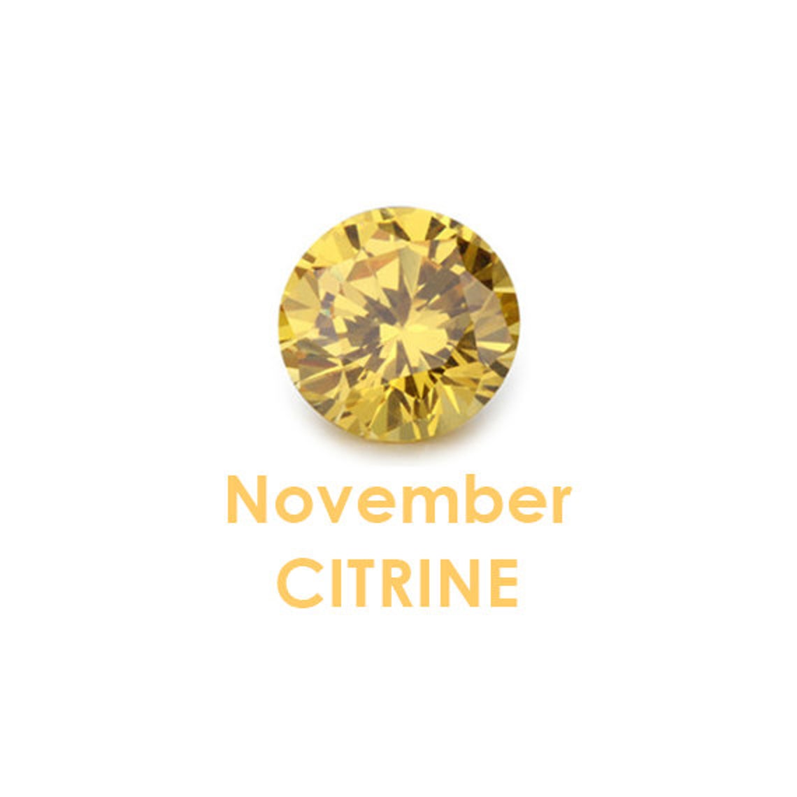 Birthstones November Citrine CZ - Etsy