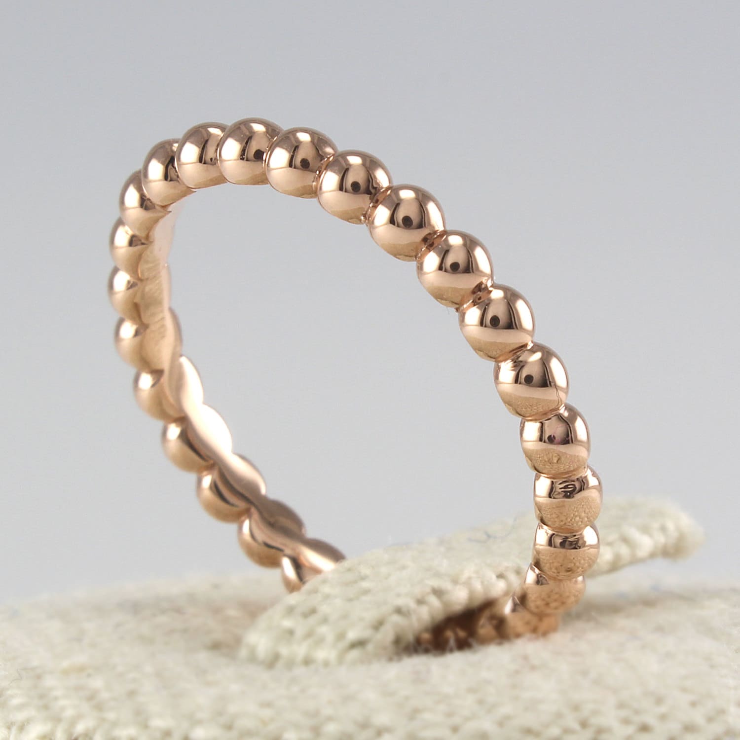 14K Solid Gold Dot Ring, 14K Gold Stacking Ring, 14K Gold Thin Ring ...