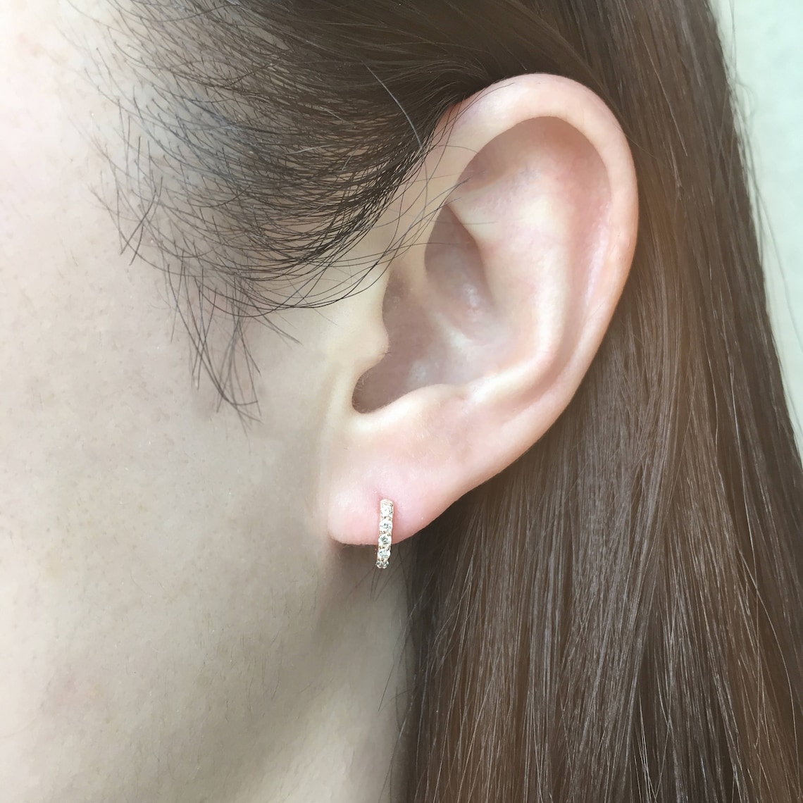 Huggie Hoops Diamond, Gold Diamond Huggies, Small Diamond Huggies ...