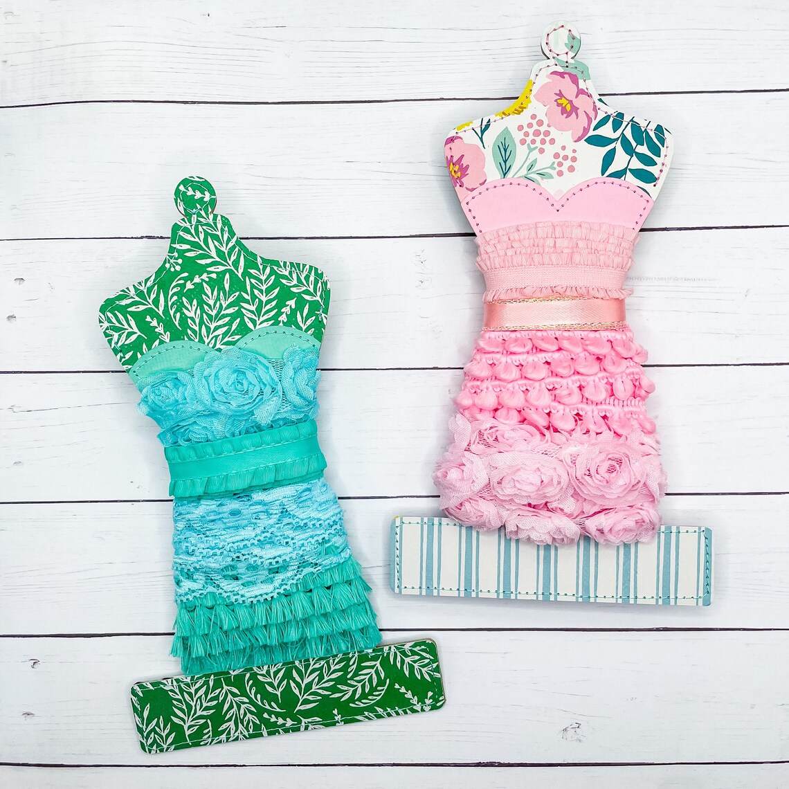 Dress Form Ribbon Cards Digital Cut File SVG, PNG, Studio3 - Etsy