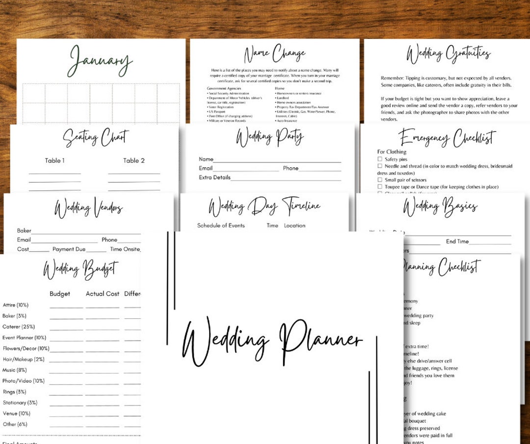 12 Month, Wedding Planner, Checklists, Wedding Printable, Wedding ...