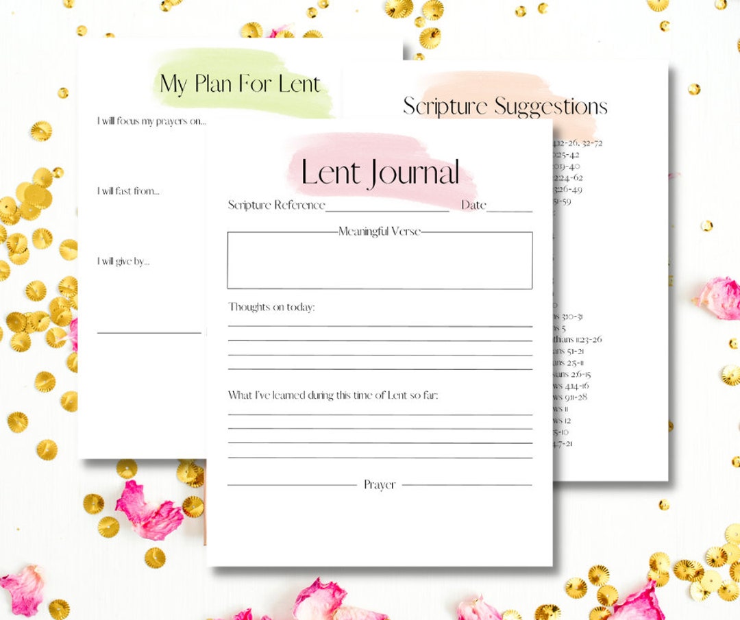 Lent Bible Reading, Lenten Planner, Lent Journal, Printable Lenten ...