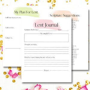 Lent Bible Reading, Lenten Planner, Lent Journal, Printable Lenten ...