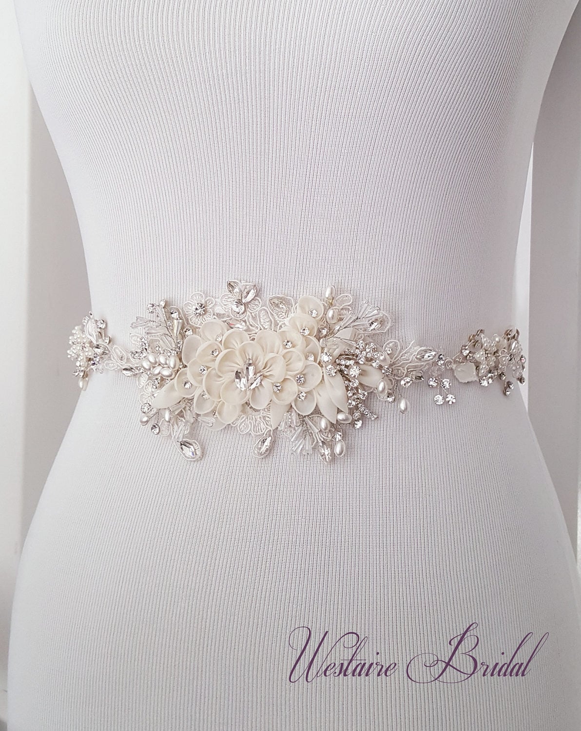 Floral Wedding Sash, Bridal Belt, Custom Wedding Belts and Sashes ...