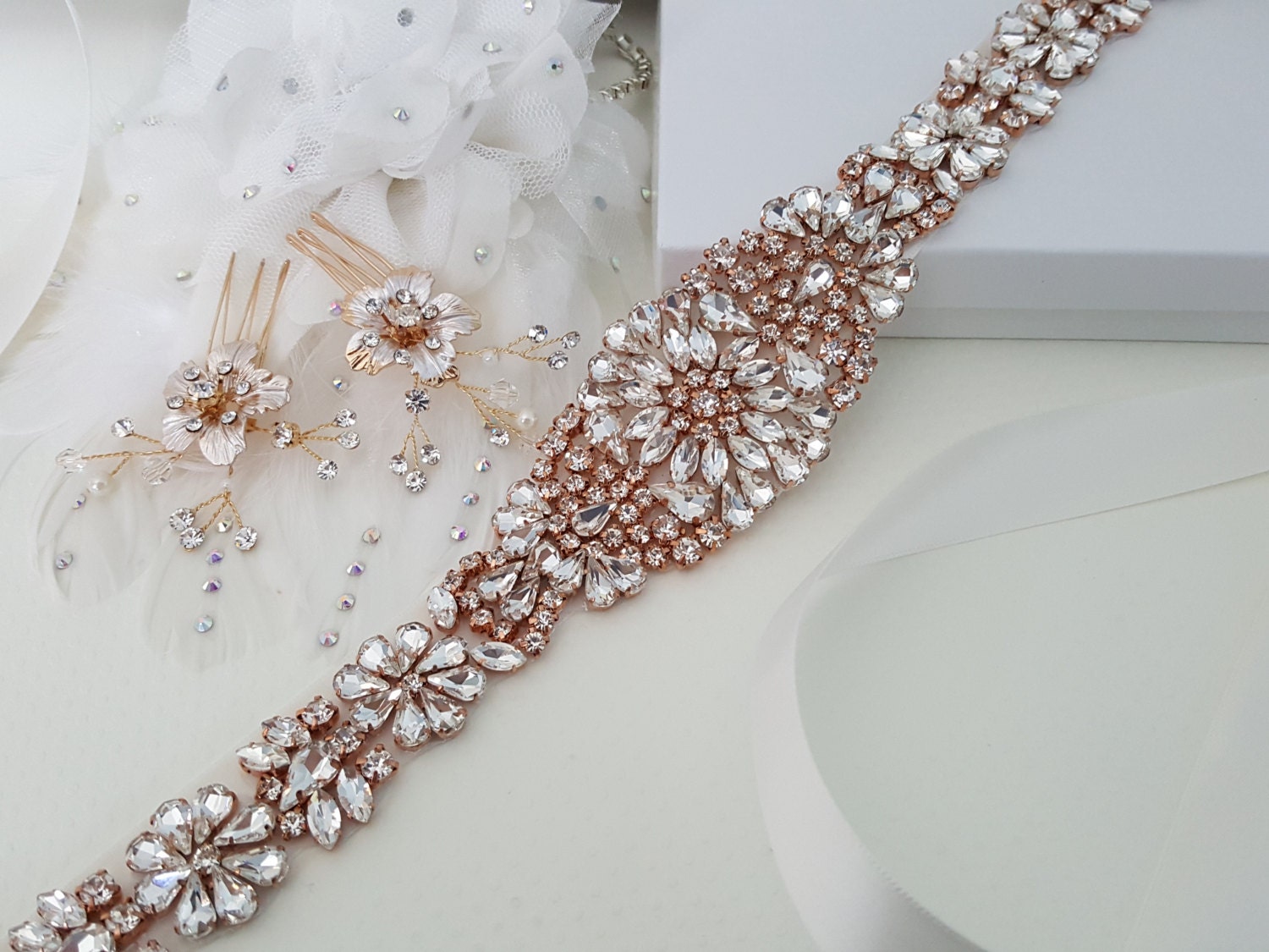 Rose Gold Wedding Accessories Rose Gold Bridal Accessories - Etsy