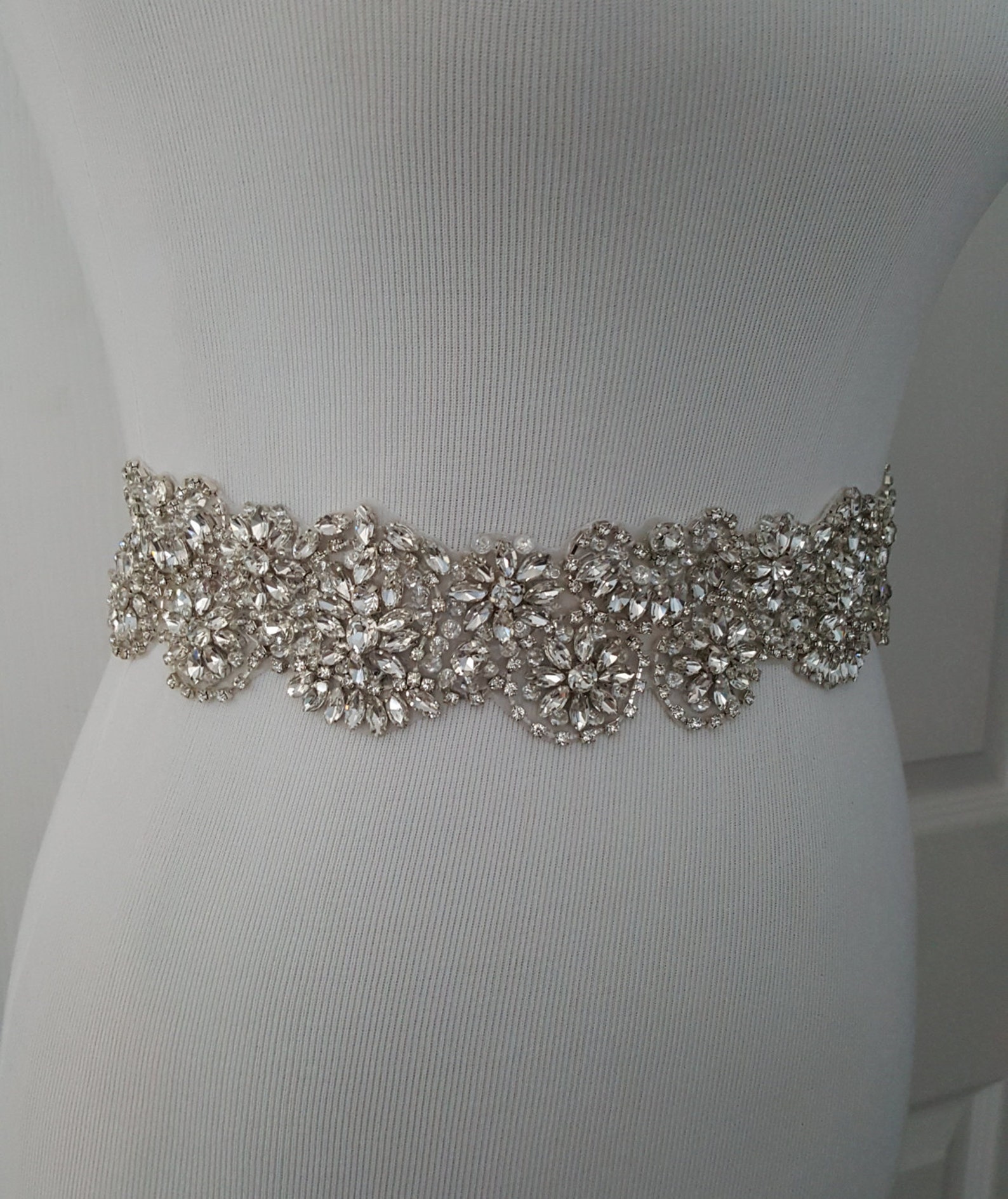 Beaded Bridal Sash Crystal Wedding Belt Sash Style 188 Etsy