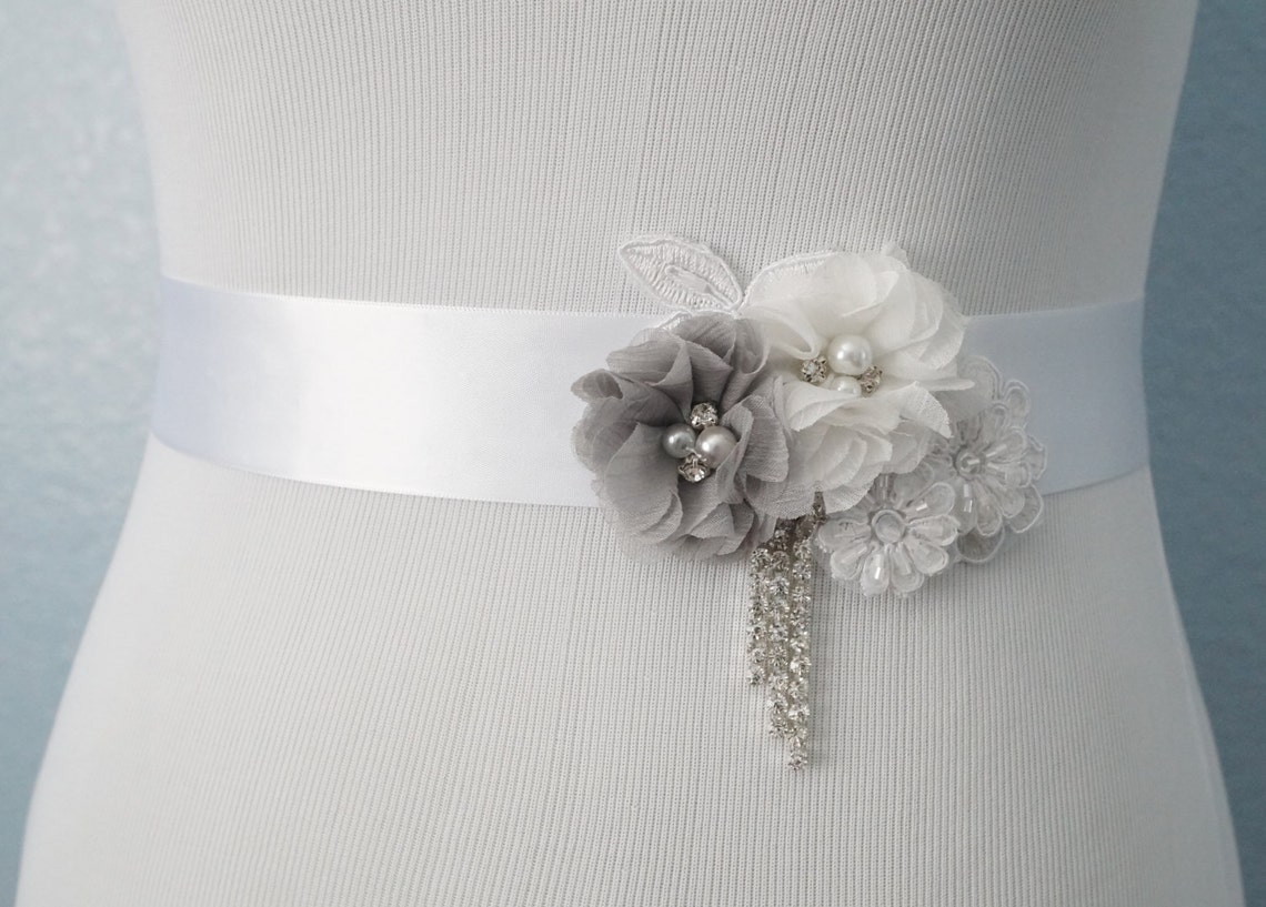 Floral Sash Flower Sash Flower Bridal Belt Flowery Bridal | Etsy