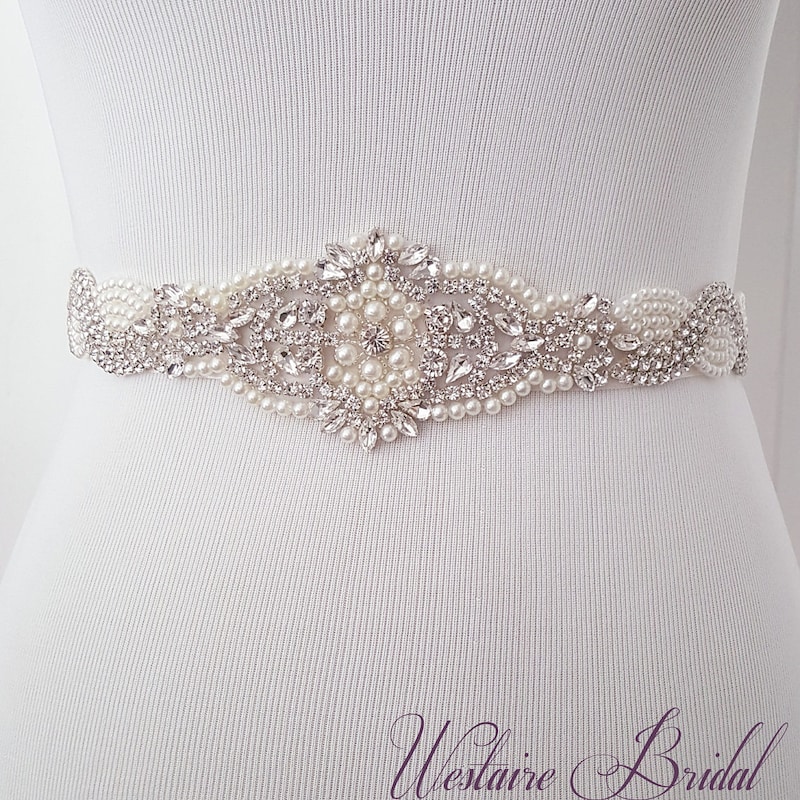 Pearl Bridal Belt - Etsy