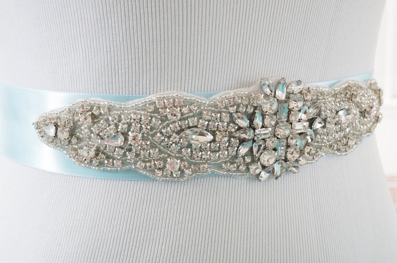 SALE Wedding Sash Bridal Belt Sash Belt Light Blue Sash - Etsy