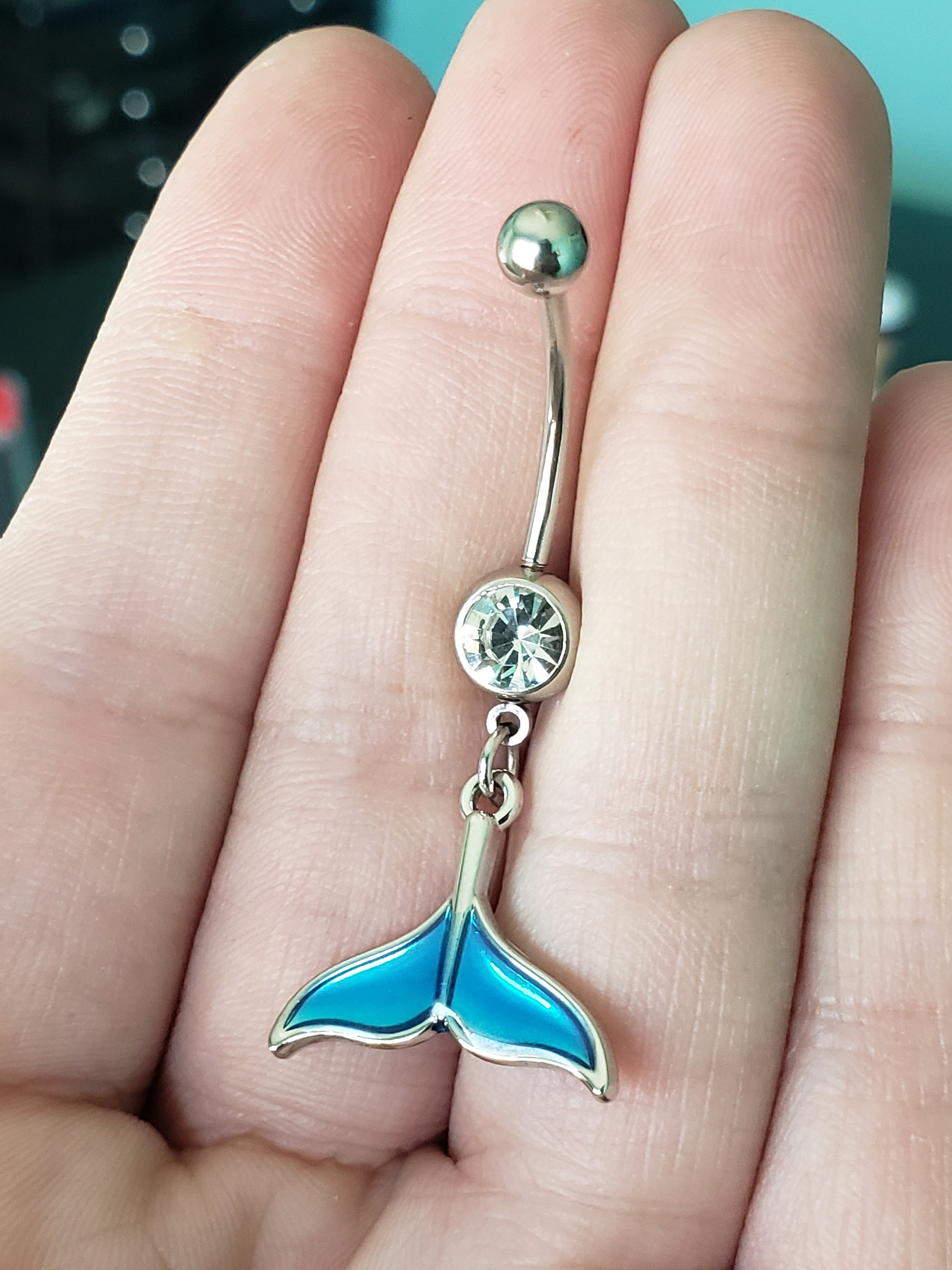 Mermaid Belly Button Ring Standard Size or Pregnancy - Etsy