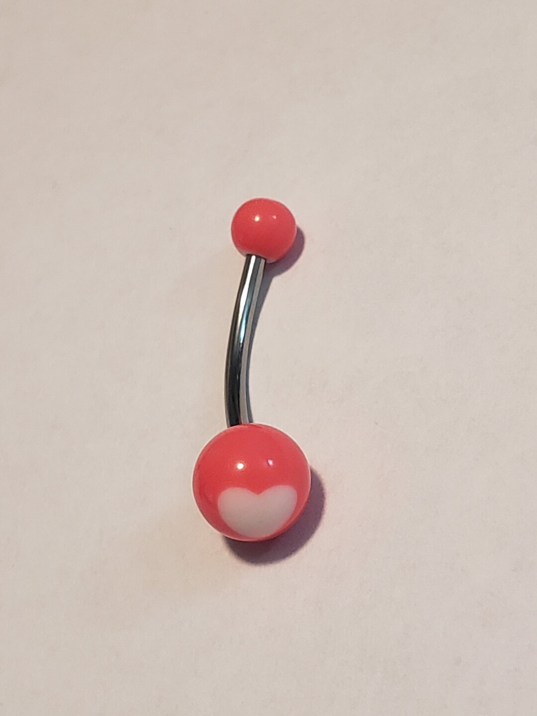 Custom Size Acrylic Heart Belly Button Ring - Etsy