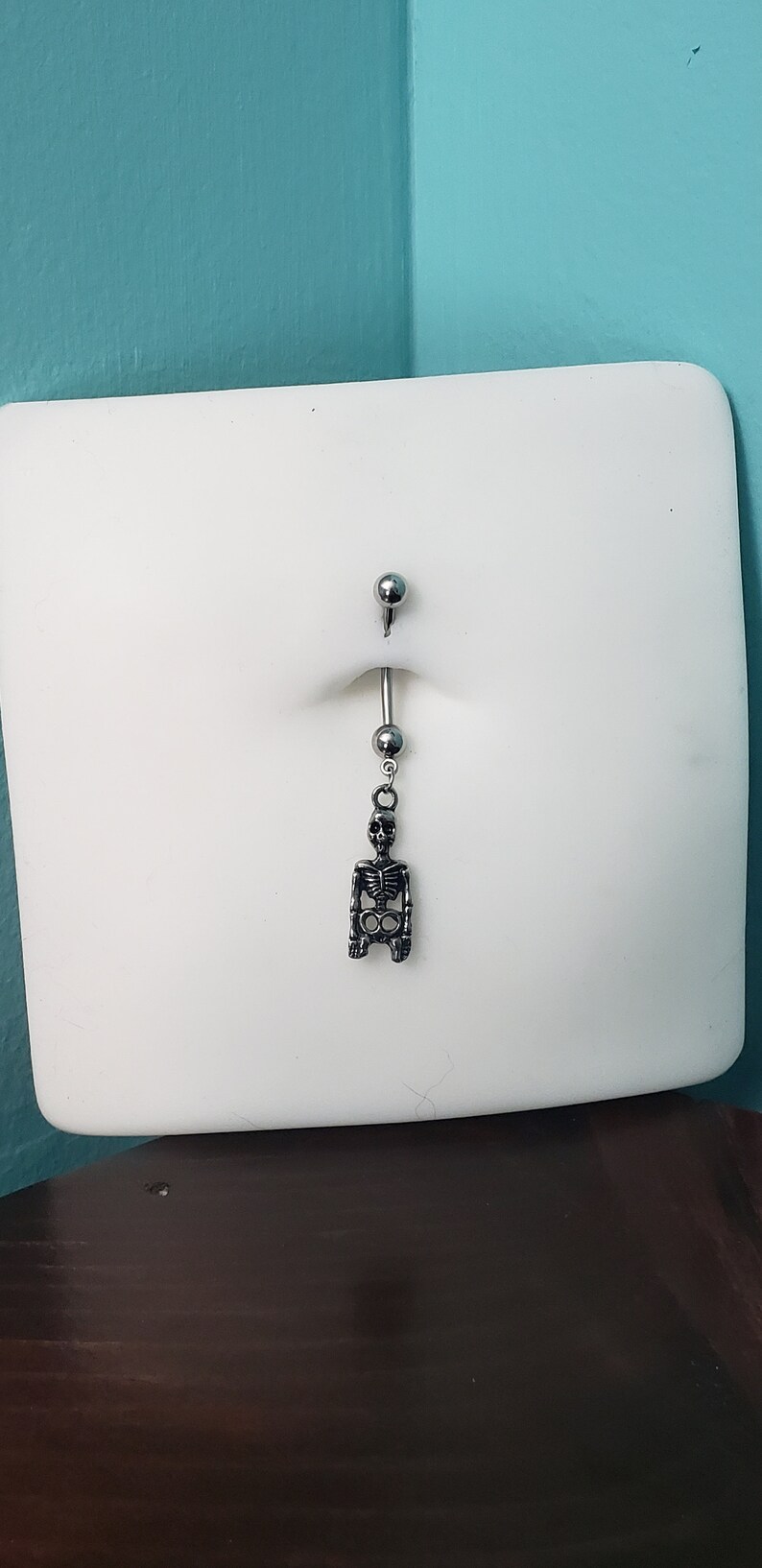 Skeleton Plus Size Belly Button Button Ring Multiple Sizes Stainless ...