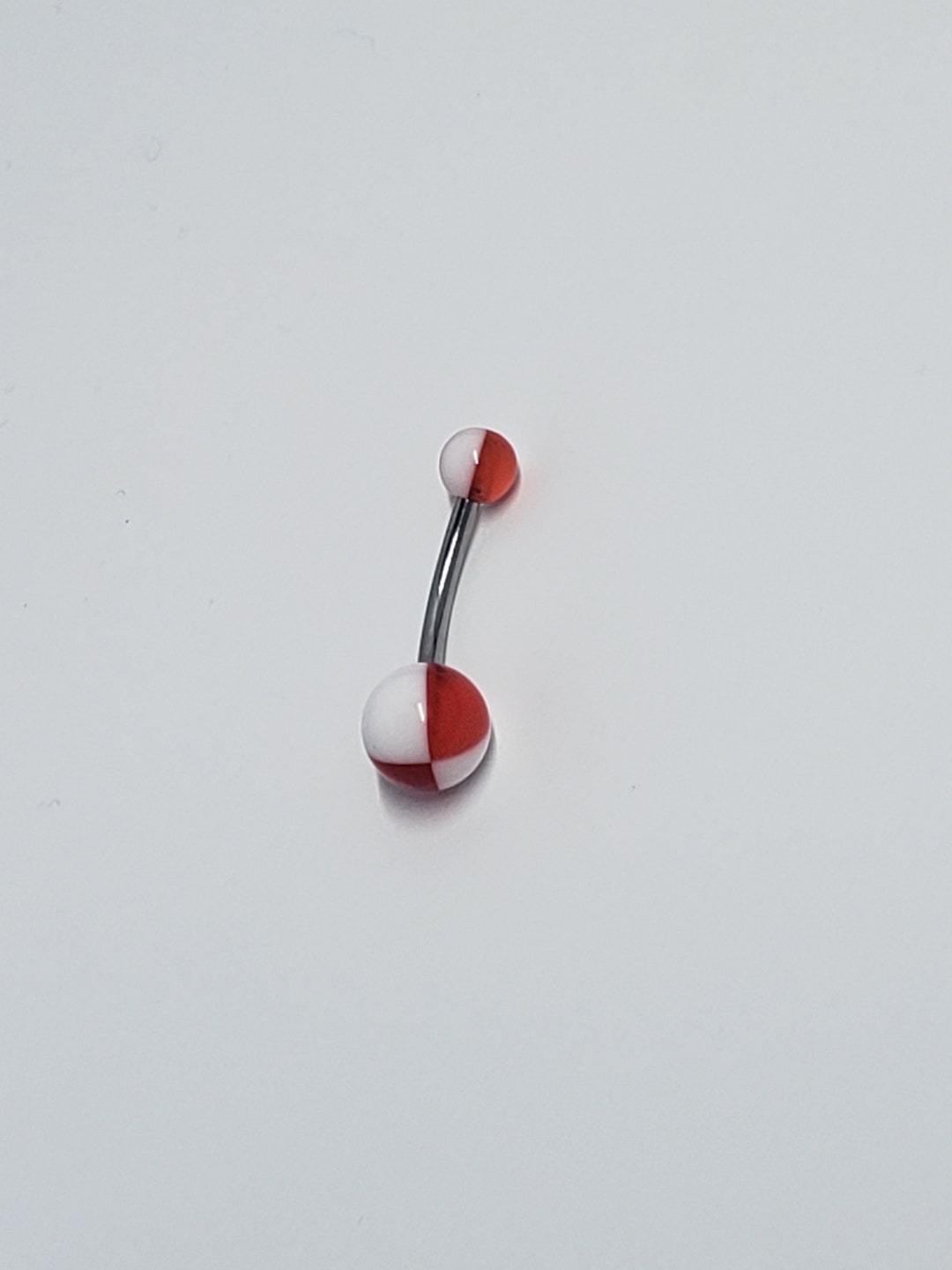 Custom Sizes Beach Ball Red Stainless Steel Plus Size Belly Button ...
