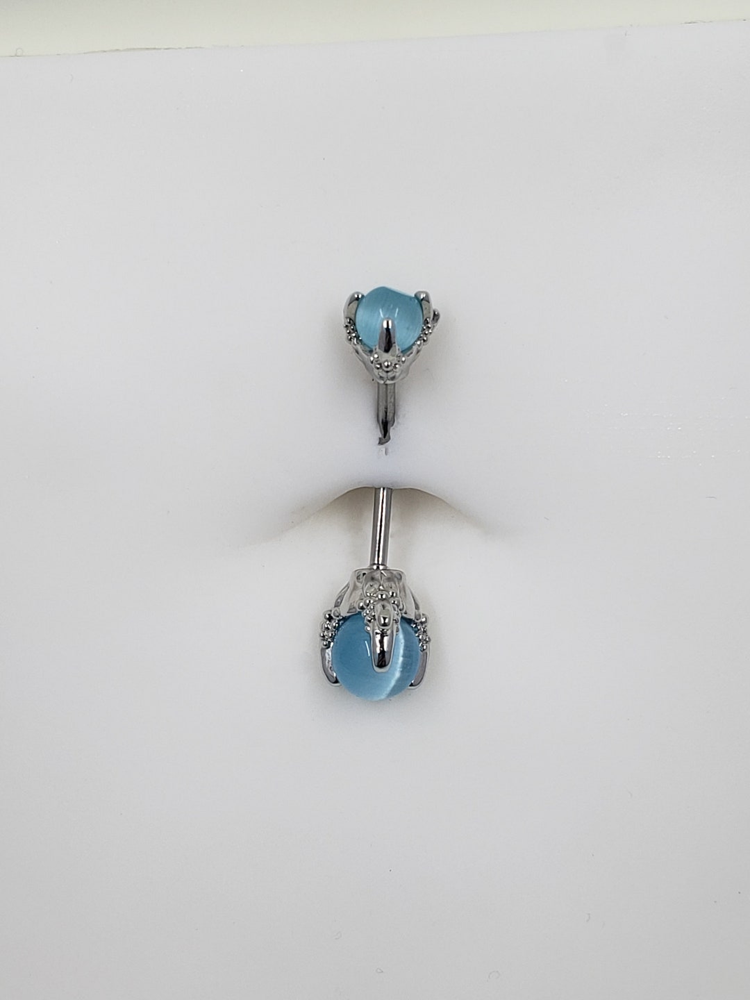 Silver Dragon Claw Belly Button Ring Plus Size - Etsy