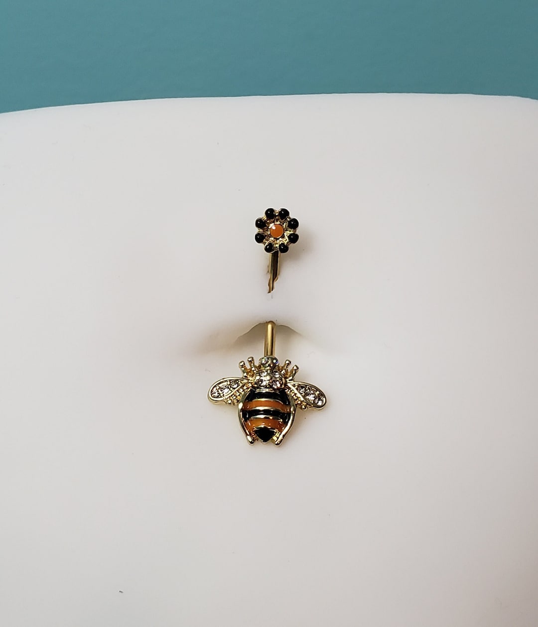 Bumble Bee Belly Button Ring Standard Size or Pregnancy - Etsy