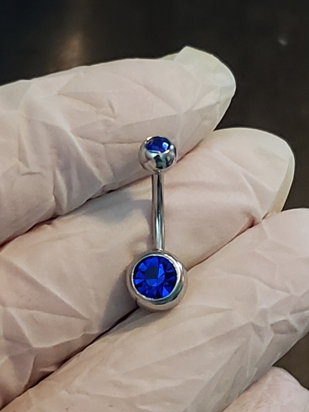 Double Jewel Belly Button Rings Standard Size or Pregnancy - Etsy