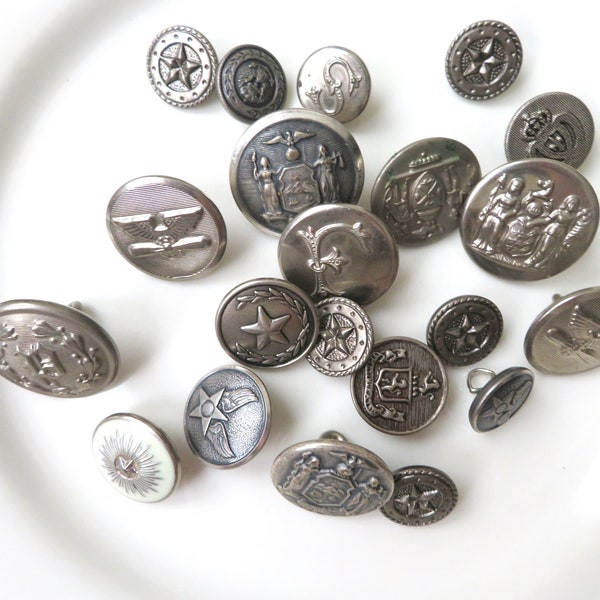 Old Military Buttons - Etsy