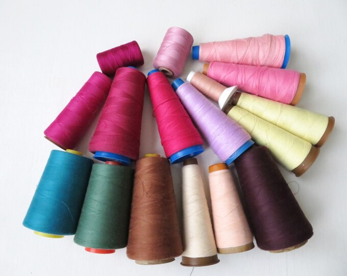 Overlock Cone Thread Vintage Thread Large Lot Textile Sewing - Etsy