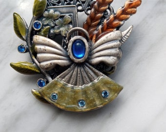 Vintage Kenneth Cole KC Blue Rhinestone Starburst Brooch Pin - Etsy