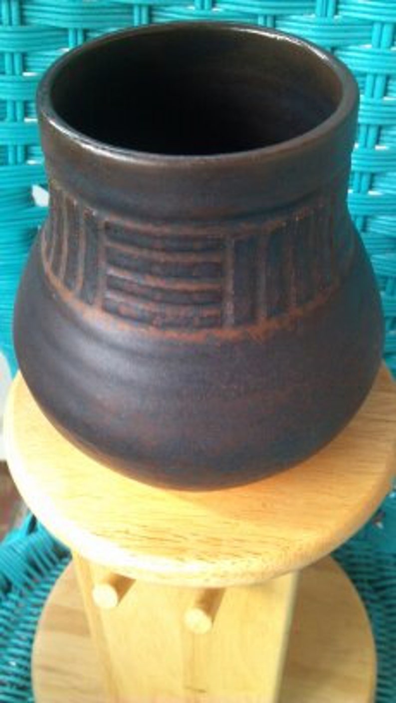Hand Thrown Pottery...designed..clay..one of a Kind Piece..vintage ...