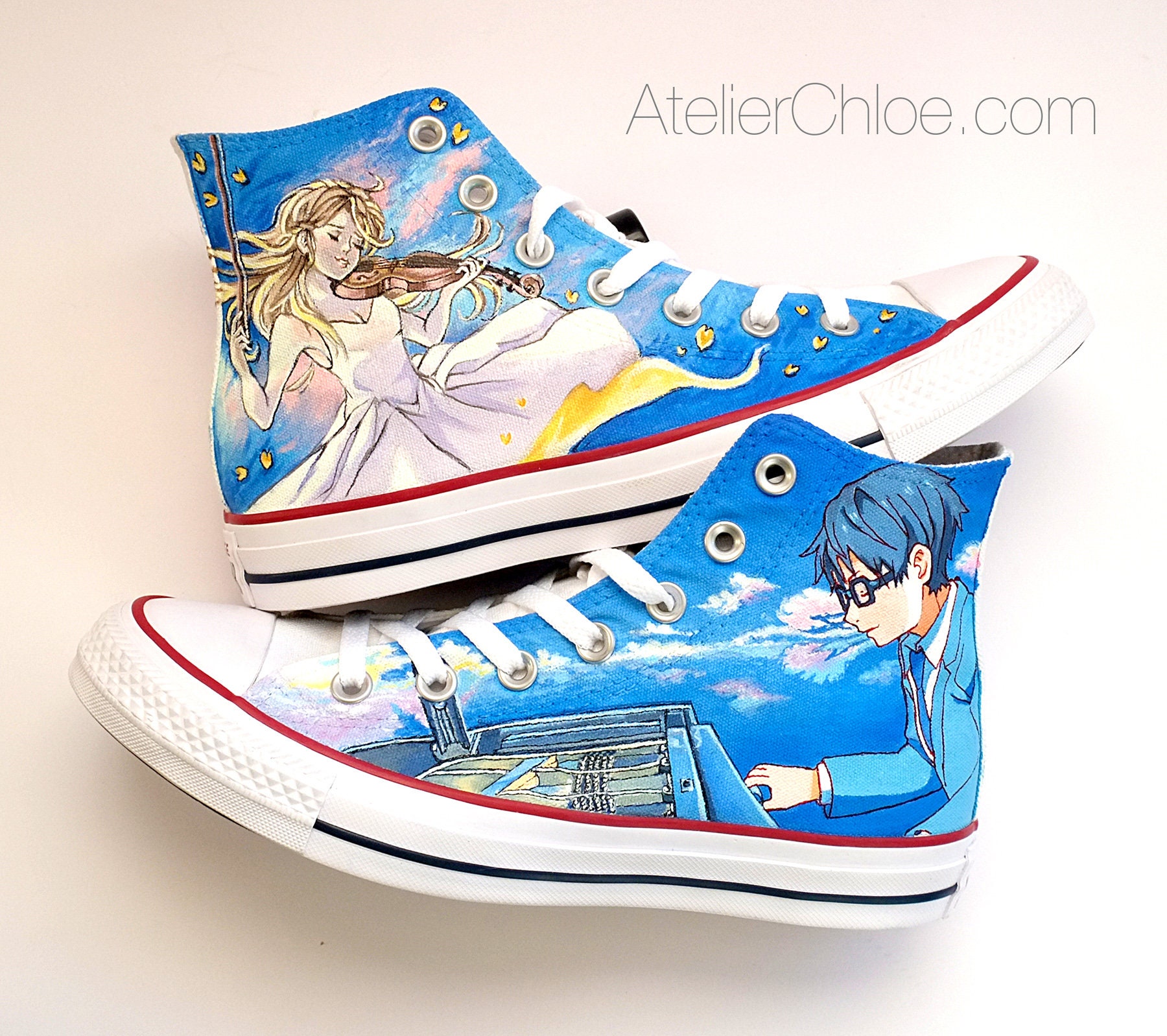 Custom Hand Painted Converse Anime Shoes Music Lovers Sneakers | Etsy