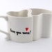 Heart Shaped Cups, I Love You, I Love You More Mugs, Mug for Beloved ...